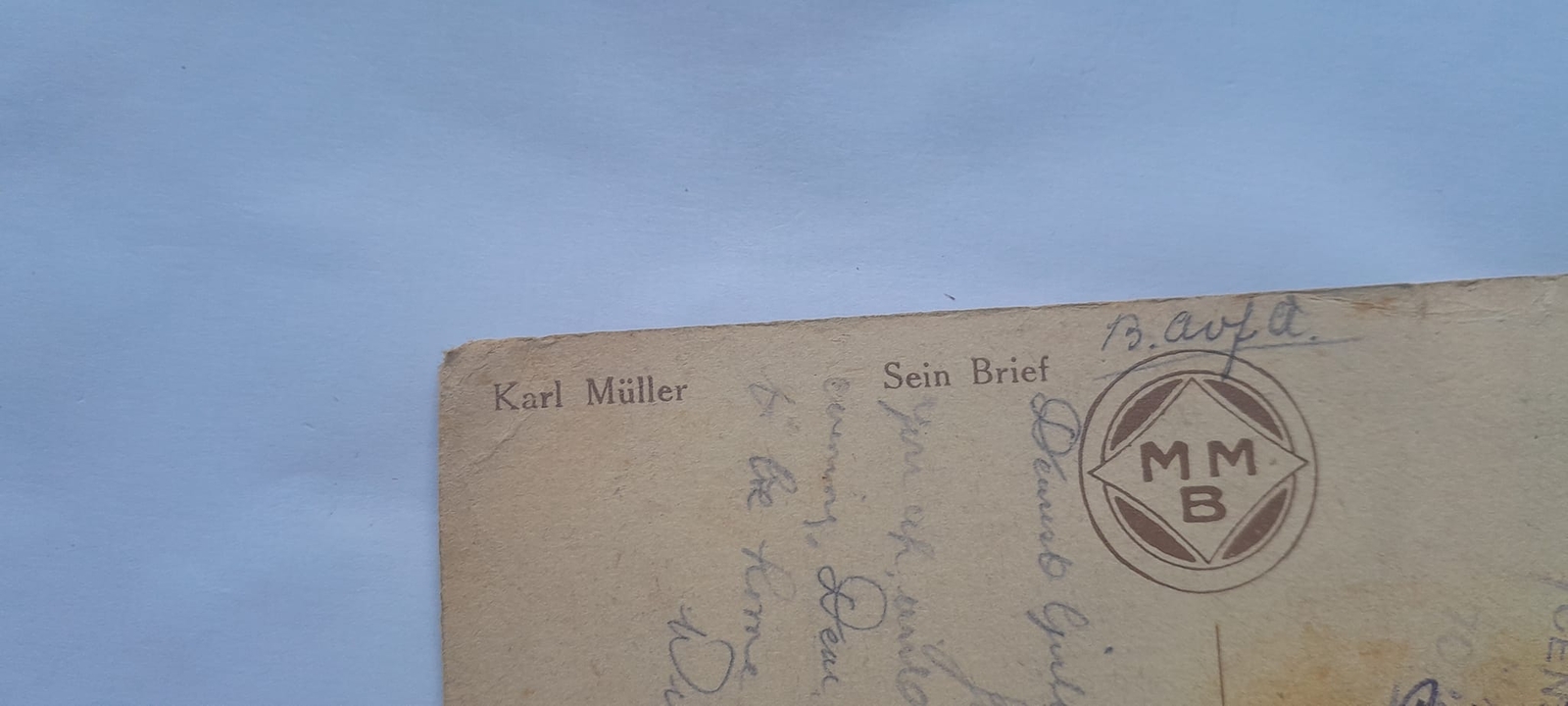 Antique postcard Karl Muller Field Post Office Passed Field Censor 1919 ...