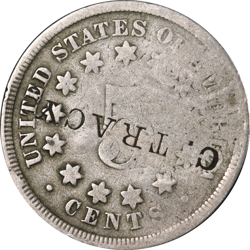 1867 Shield Nickel - Counterstamped 'C. TRACY' Great Deals From The ...