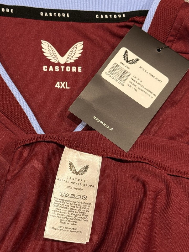 2022/23 Aston Villa Home Jersey #11 Watkins 4XL Castore Soccer Premier League | eBay