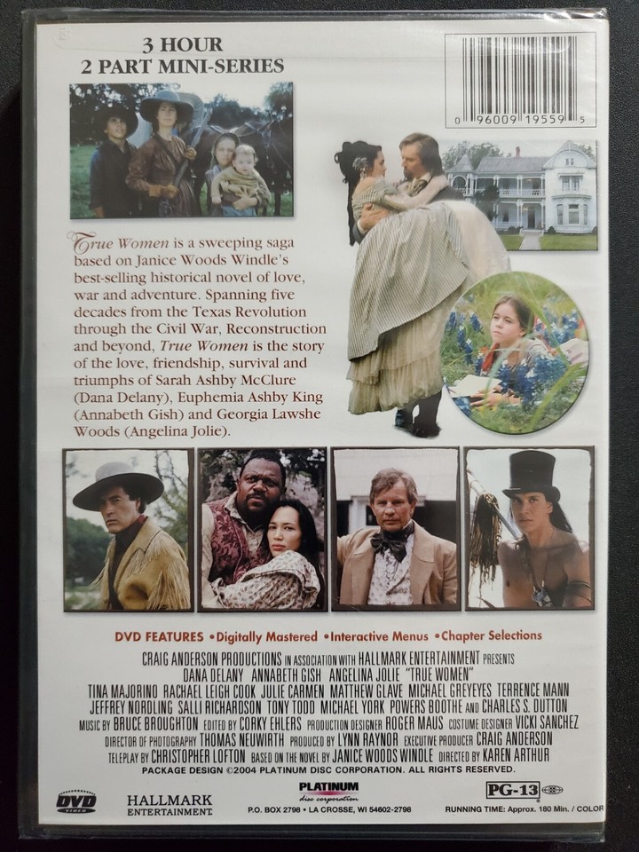True Women DVD Dana Delany, Angelina Jolie, Annabeth Gish 1997 Hallmark ...