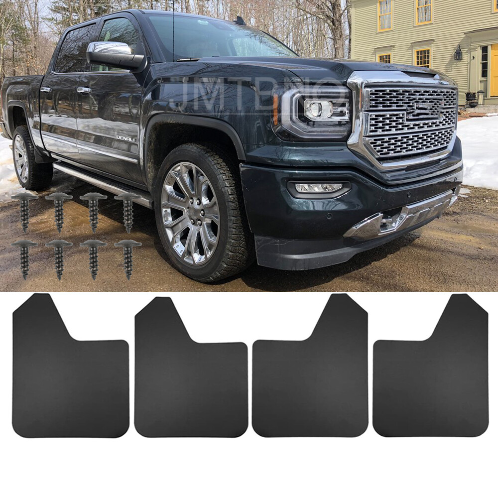 4PC Splash Guards Mud Flaps Mudguards Front & Rear for GMC Sierra 1500 ...
