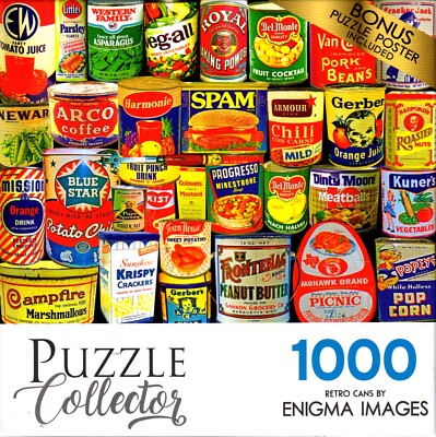 Puzzle Collector 1000 Piece Puzzle - Retro Cans By Enigma Images | eBay