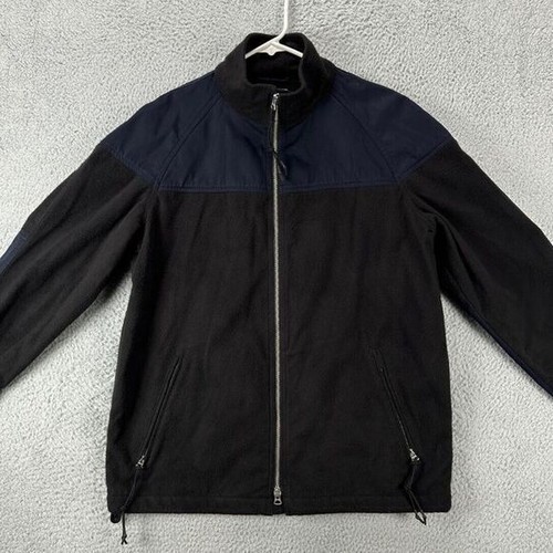 Club Monaco Jacket Adult Medium Black Blue Fleece Full Zip Men | eBay