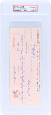 Ken Griffey Sr. New York Yankees Signed Check from March 22, 1985 - PSA ...