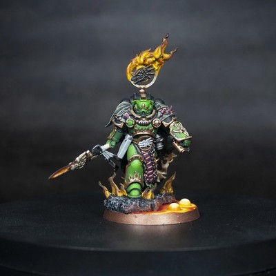 Warhammer 40k Space Marines Salamanders Captain Vulkan He'stan Painted ...