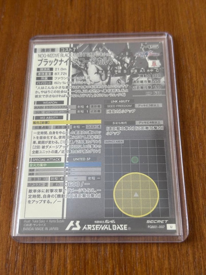 Mobile Suit Gundam Arsenal Base Black Knight Skoldkalra Secret Single ...