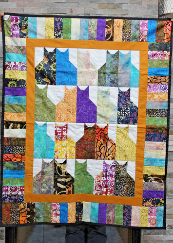 Handmade Colorful Kitty Cat Quilt Throw CAT RESCUE | eBay