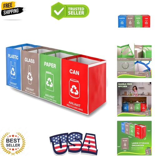 Separate Recycling Waste Bin Bags for Kitchen Office in Home - Large ...