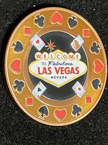 1 oz Welcome To Las Vegas - Double Colorized 999 Fine Copper Rounds | eBay