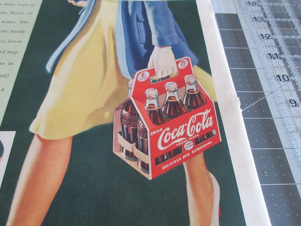 1941 Coca Cola Easy to Take Home The Six-Bottle Carton Coke Vintage ...