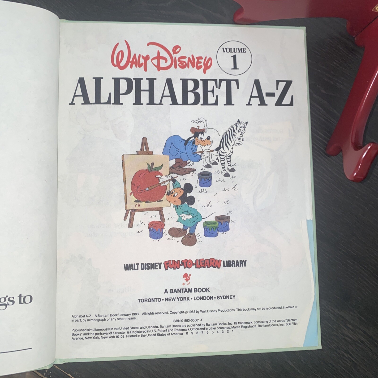 Walt Disney Fun To Learn Library Alphabet A-Z Illustrated 1st Edition 1 ...