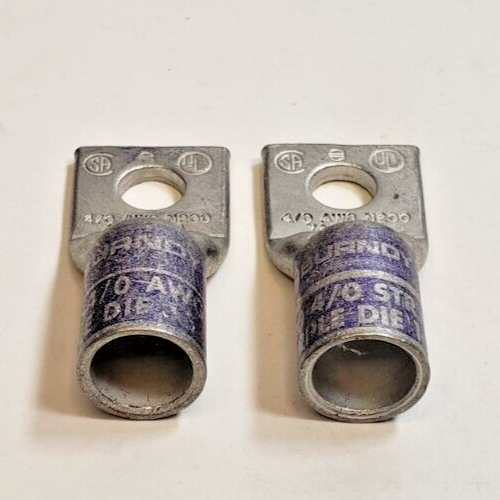 Burndy YA28-L4 N200 CRIMP Compression Lug 4/0 AWG Purple Die 15 (QTY. 2 ...