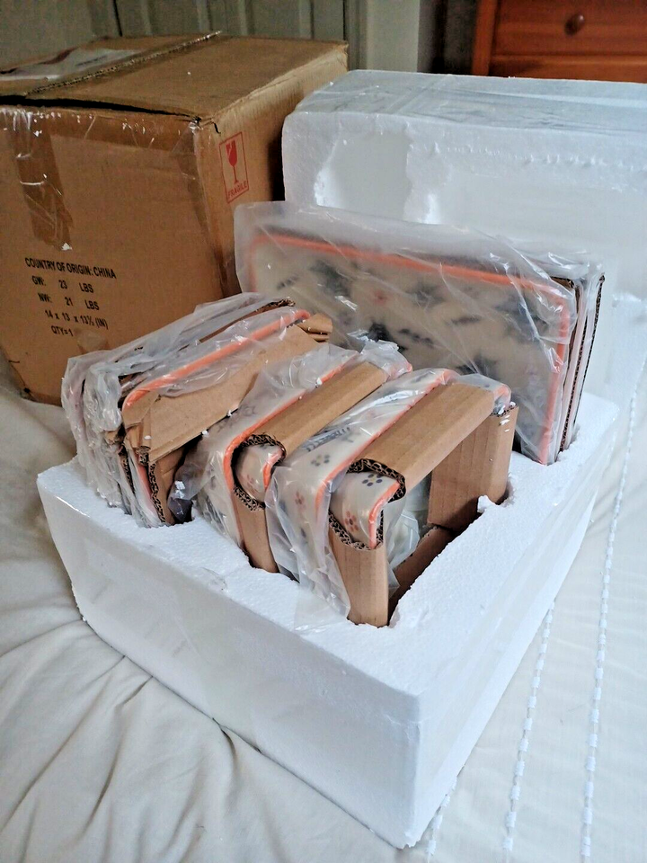 Temp-tations Boofetti Square Dinnerware Plates Bowls 12-Piece Set ...