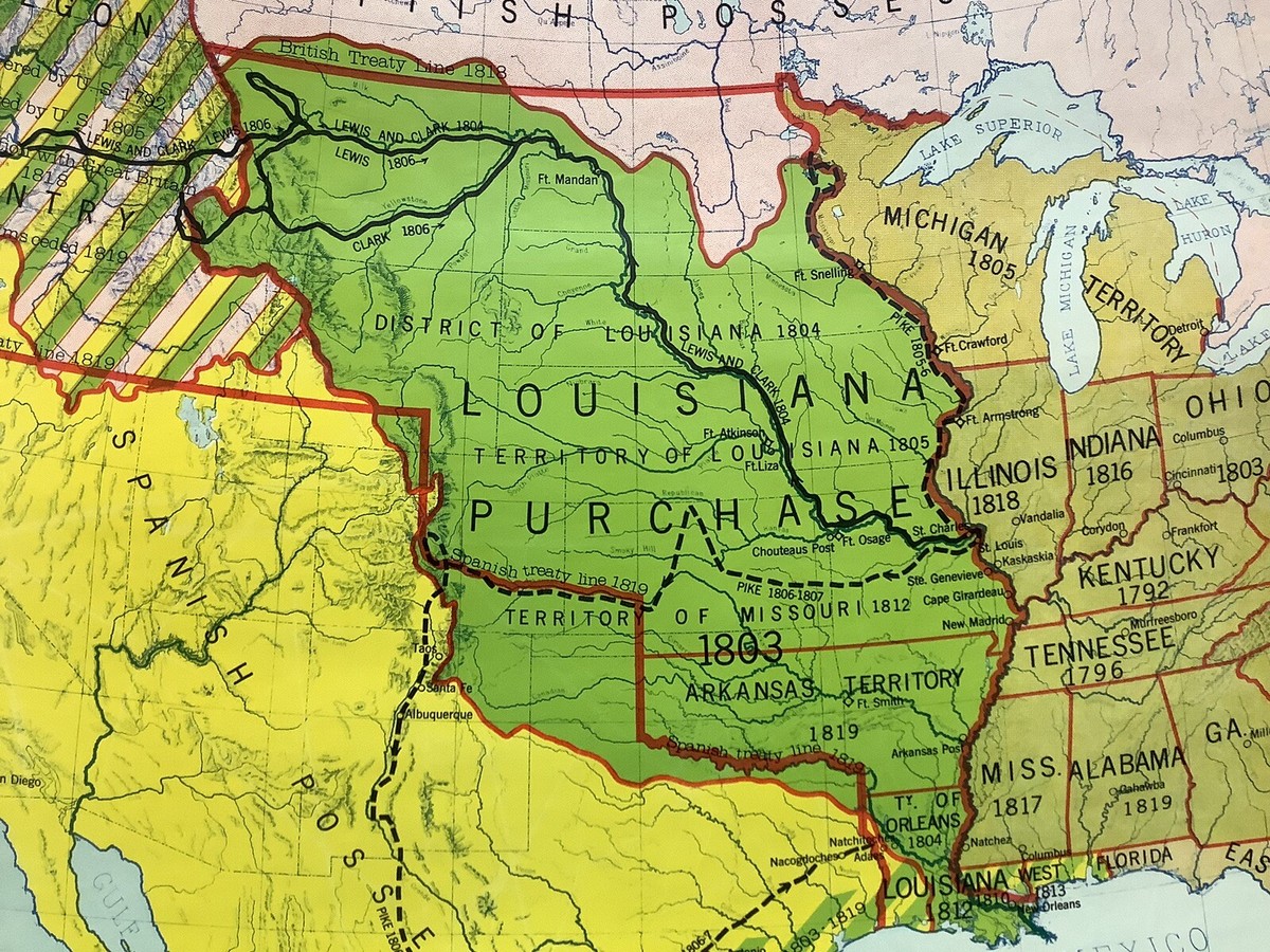 Map Of Louisiana Purchase 1803 1803 Map Of Louisiana Purchase Hi Res
