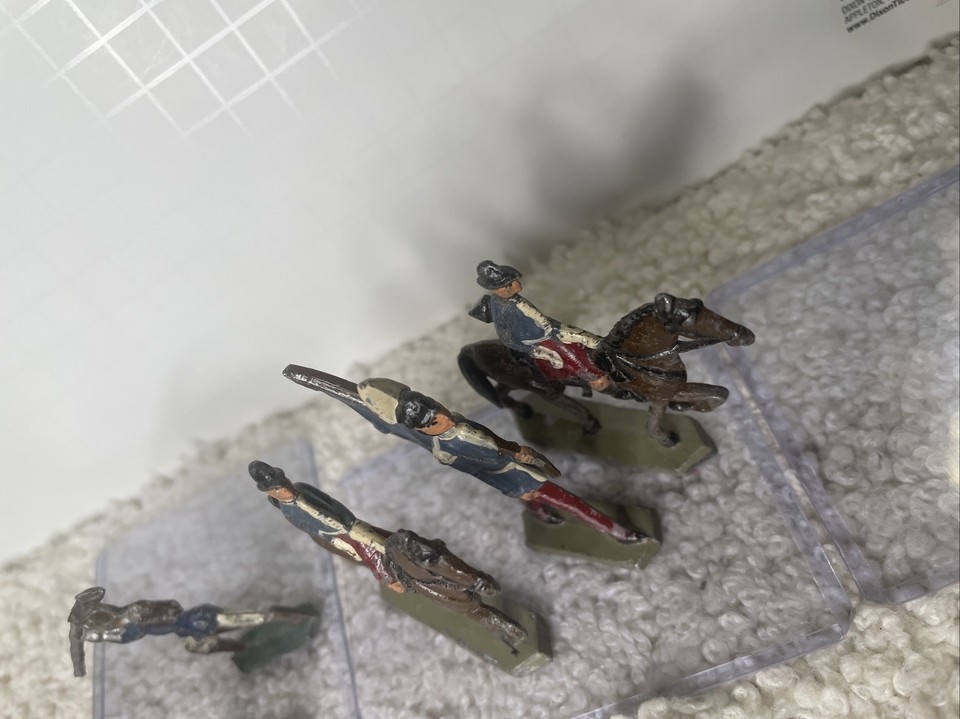 Vtg Toy Soldiers Lead Painted Flat Calvary Lot Of 5 | eBay