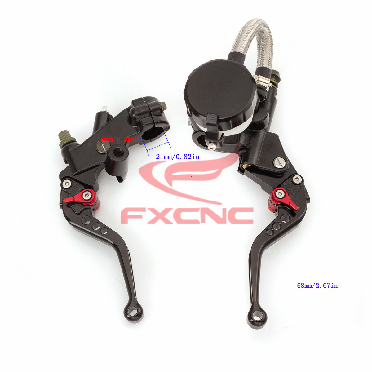 Motorcycle Clutch Brake Levers Master Cylinder Kit Reservoir Set OEM ...