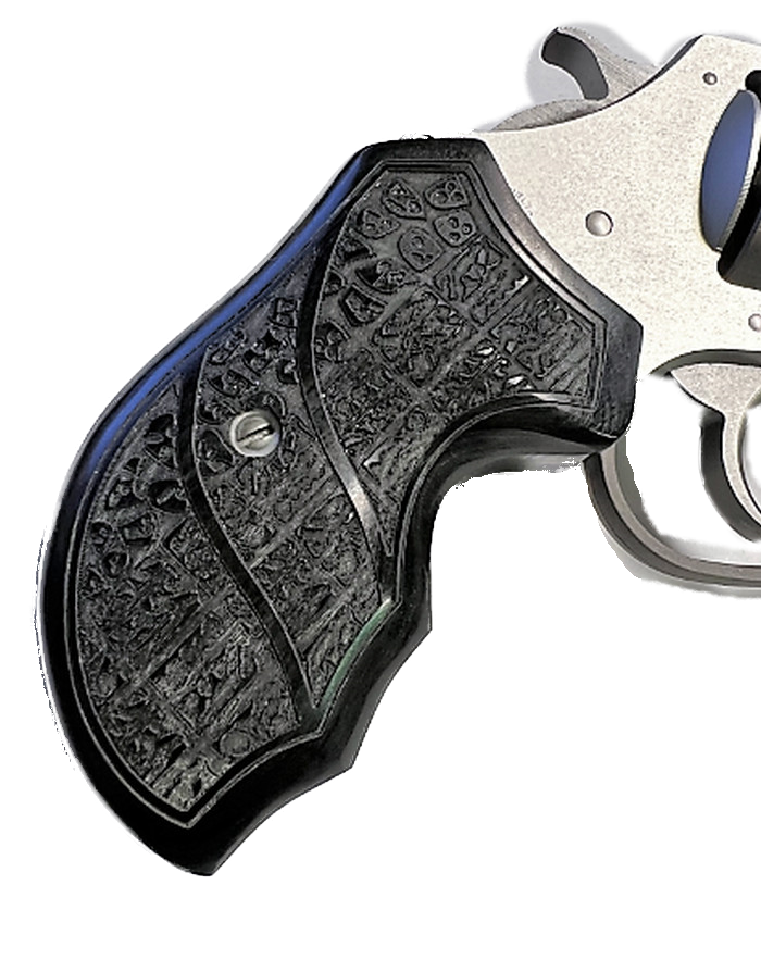 fits all Charter Arms Grips universal fit Rosewood Gator hide wrap ...