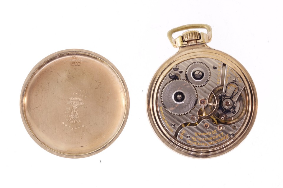 Hamilton Grade 992 16s 21j 10K Gold Filled Keystone Case Pocket Watch ...