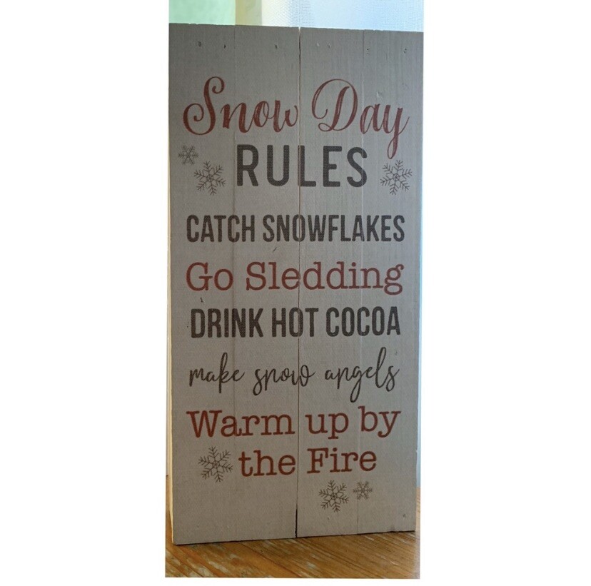Snow days wooden winter sign (one) | eBay