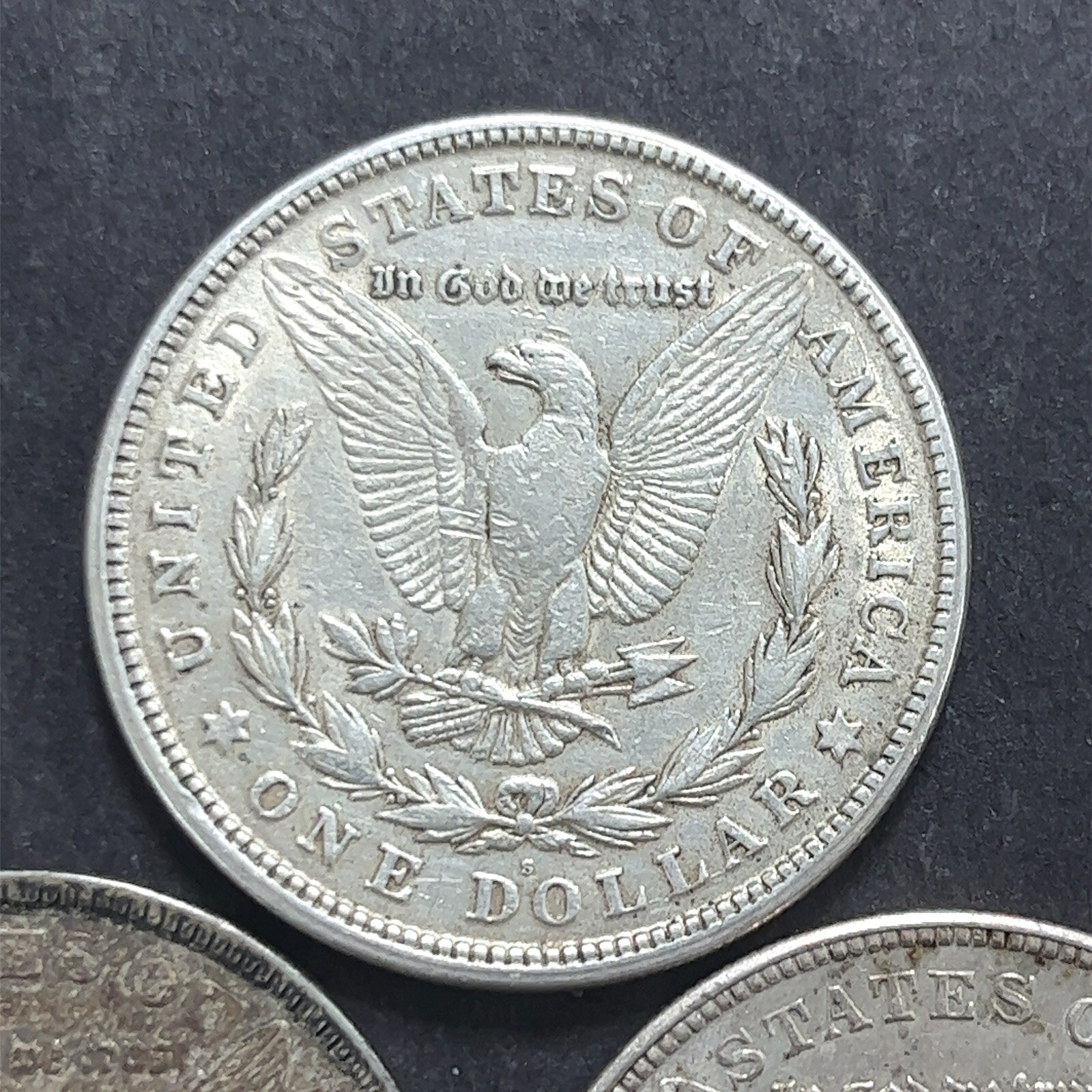 Lot of Three (3) 1921 Morgan Silver Dollar Coins 90% Silver 1921-S and ...