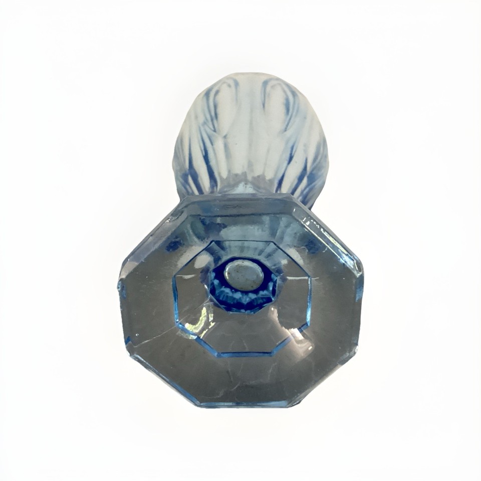 VINTAGE ART DECO blue tulip glass vase 6 inches high | eBay UK