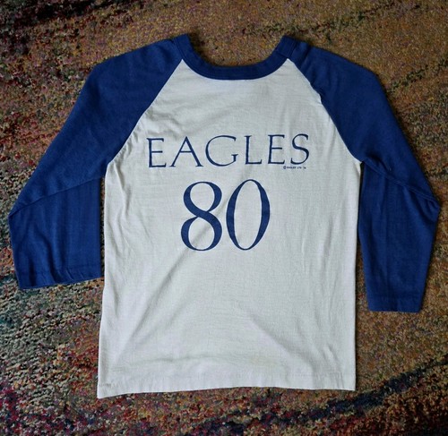 Vtg 80s Eagles T-Shirt The Long Run Album 3/4 Raglan Baseball Band Tee ...