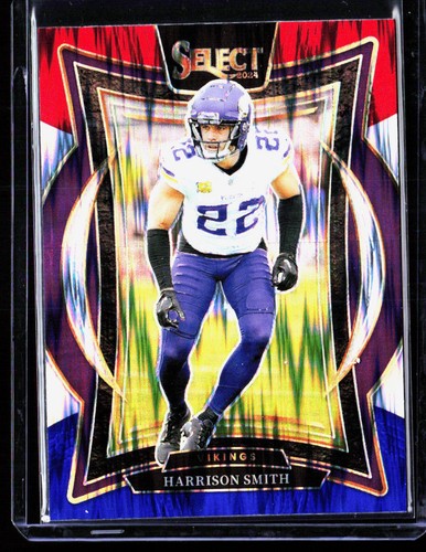2024 Panini Select Red & Blue Prizm Shock Harrison Smith #59 Minnesota ...