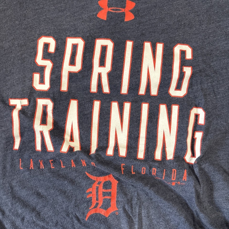 Detroit Tigers T Shirt Mens Large Spring Training Under Armour Heat ...