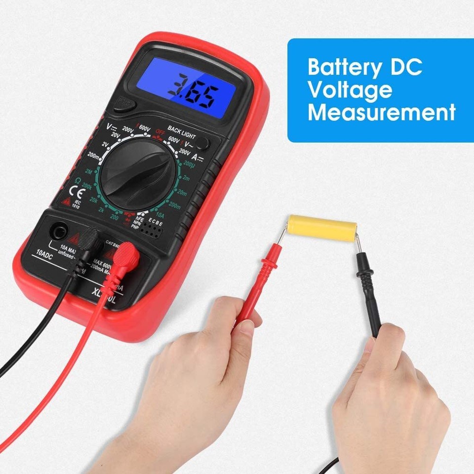 Multimeter Digital Messgeräte AC DC LCD Strommesser Strom Voltmeter ...