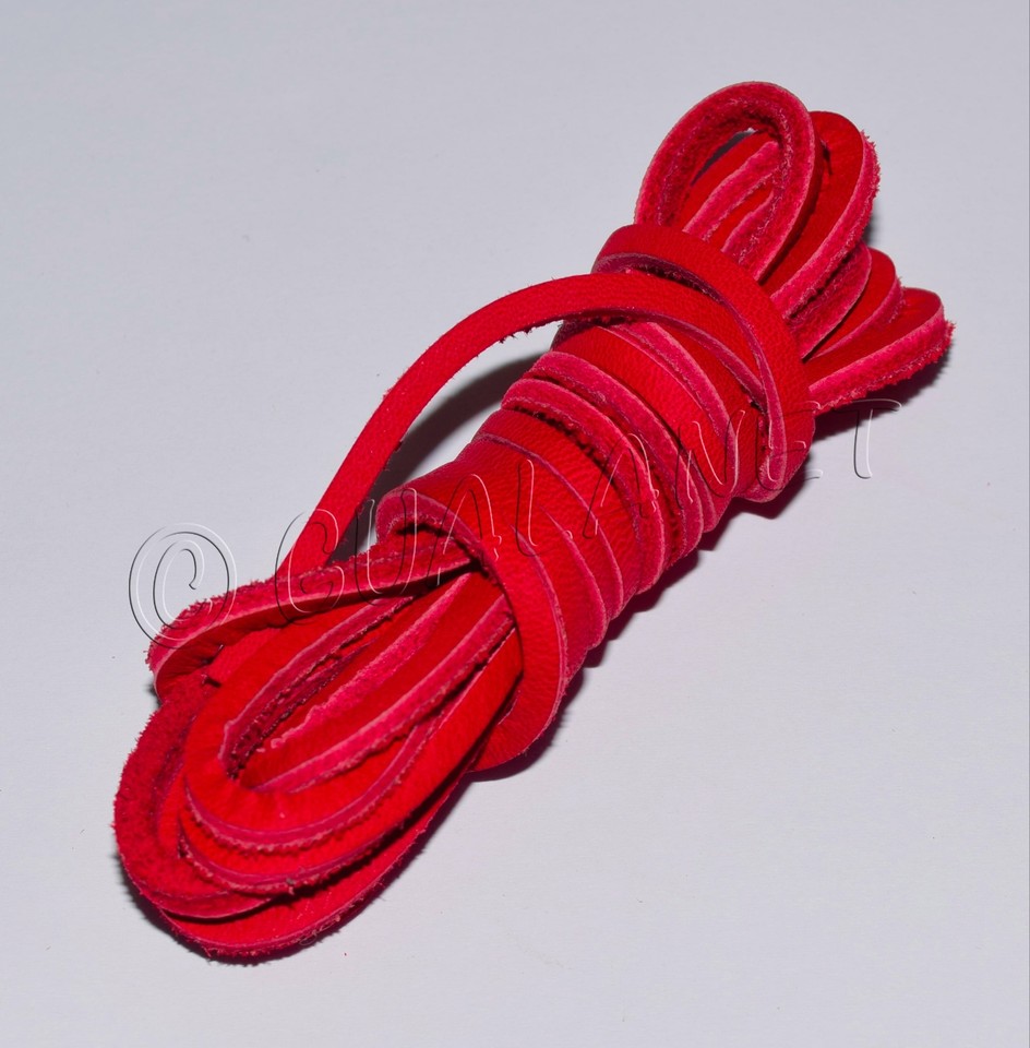 1 STRIP - 1/8"X72" Leather Shoe Lace String Shoelace Bootlace Cord | eBay