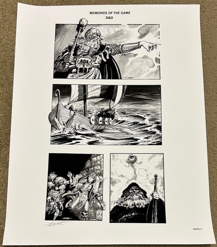 Larry Elmore Signed AD&D TSR Memories of the Game RPG Fantasy Art Print ...