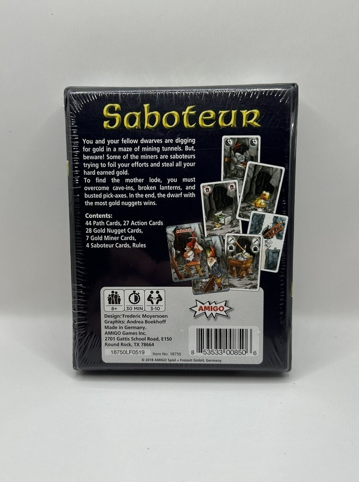 Saboteur Card Game New Sealed Amigo | eBay