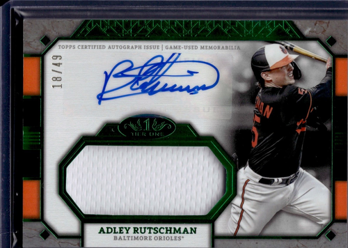 2024 Topps Tier One - Autographed Tier One Relics Jumbo Adley Rutschman ...