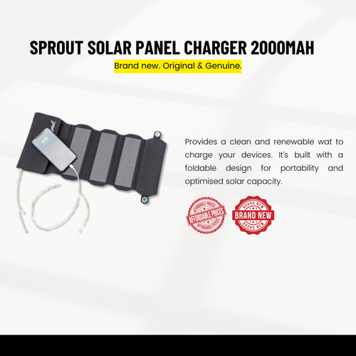Sprout Foldable Solar Panel Charger 2000mAh Brand New | eBay Australia