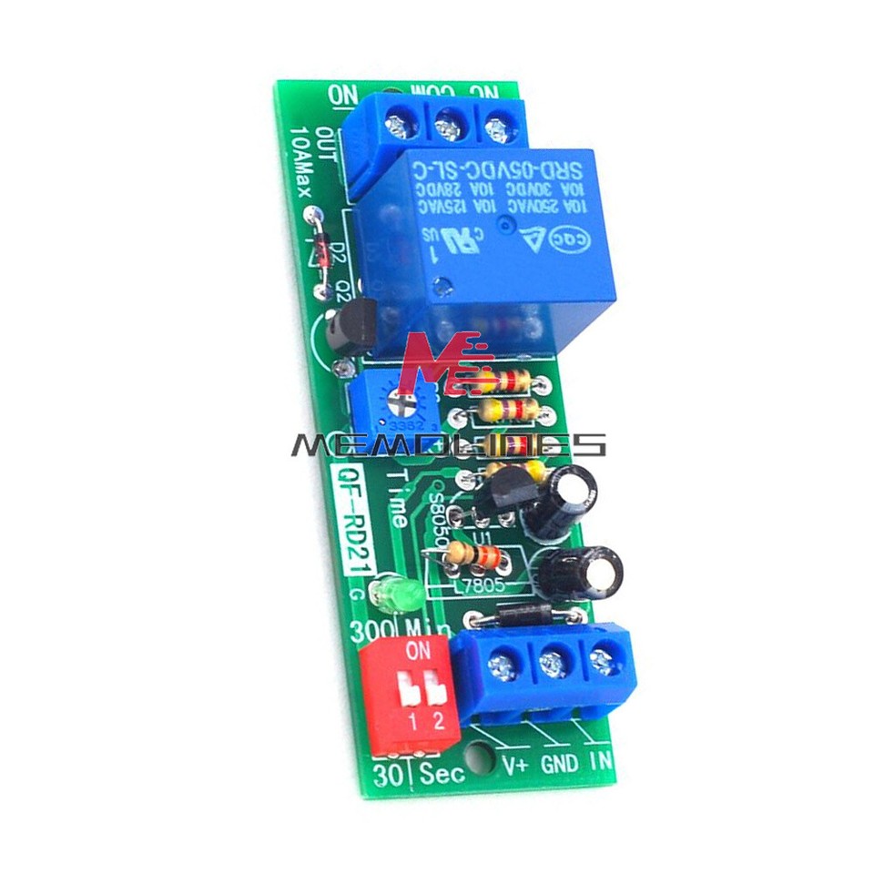 DC 5V 12V 24V Adjustable Time Delay Timing Timer Relay Switch Turn ON ...