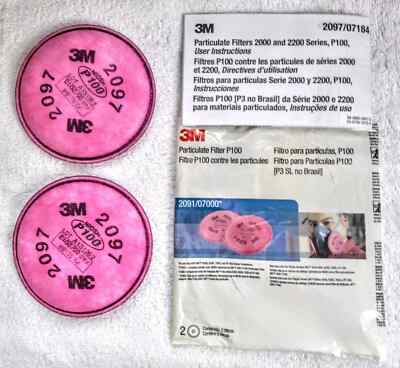 3M particulate filters P100 #2091/07000 , Pink, One Size, 2 Count ...