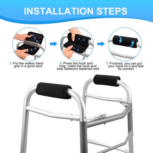 supregear Walker Grips (2 Pack), Soft Padded Hand Covers, Non-Slip ...