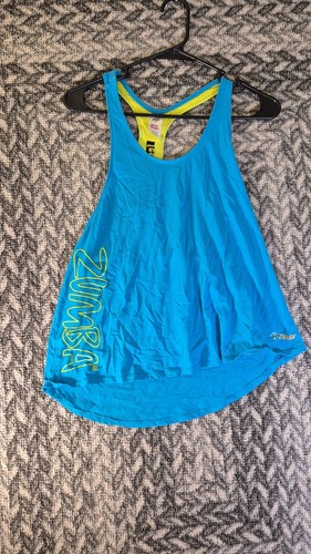 ZUMBA Fitness FEEL THE MUSIC Racerback TOP S Blue Dance Fitness | eBay