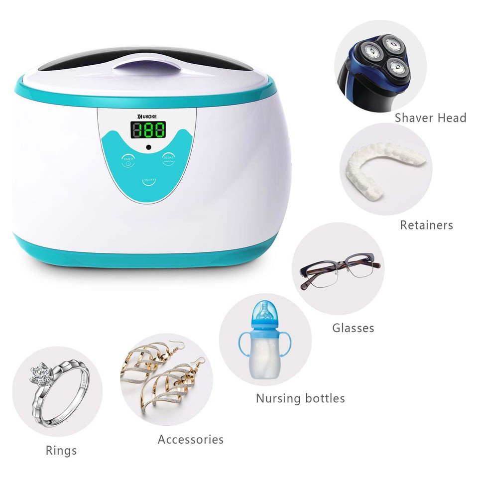 Professional Ultrasonic Jewelry Cleaner with Timer, Portable Cleaning ...