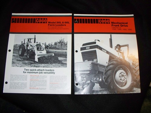 Pair Of Case Mechanical Front Drive & 56L 66L Loader Brochures 90 ...