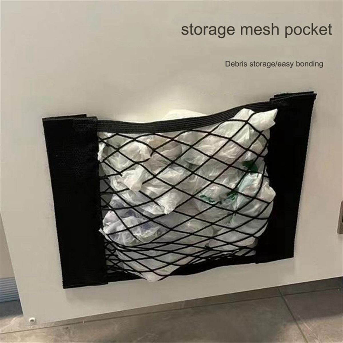 Universal Mesh Cargo Net Wall Sticker Organizer Pouch Bag Storage Mesh ...