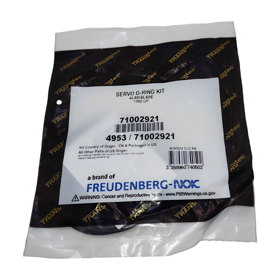 700R4 4L60E Servo D-Ring Kit made from High Temp Viton & Cover O-rings ...