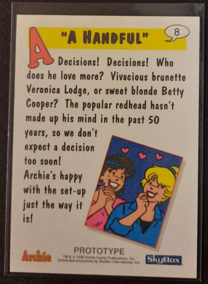 ARCHIE Archie Series Prototype Promo Card #8 Skybox 1992 | eBay