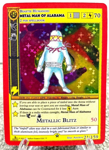 MetaZoo - Metal Man Of Alabama - Full Holo - 1st Edition - Cryptid ...