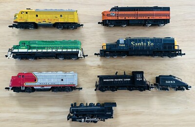 N Scale Train Engines Santa Fe, Union Pacific, Missouri Pacific NICE ...
