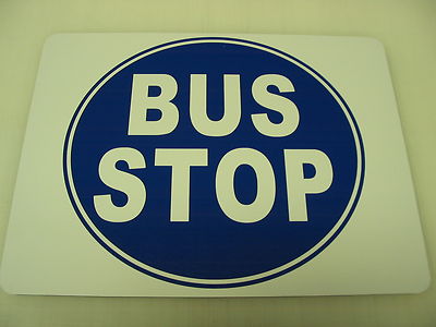 BUS STOP Metal BLUE Sign | eBay