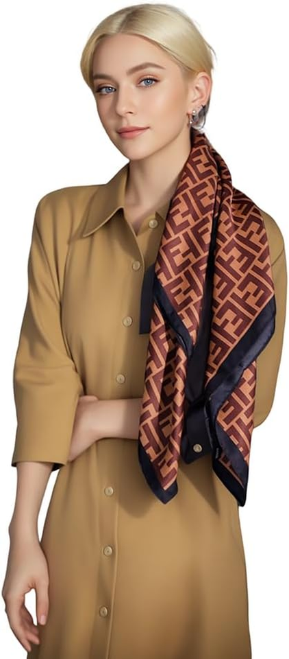 Like Silk Head Scarf for Women, Large Square Satin Scarf - Lavish Soft ...