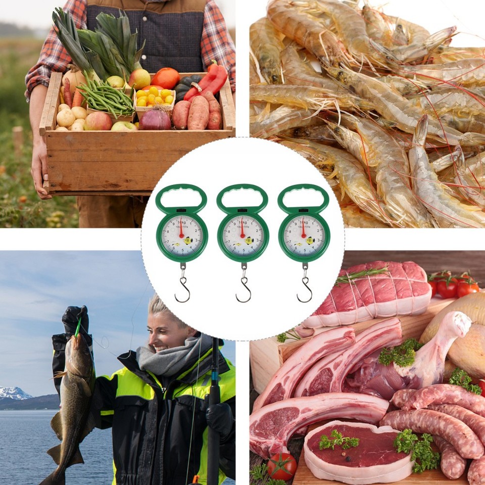 3pcs Spring Scales Vegetables Spring Scale Spring Hanging Scale Hook ...