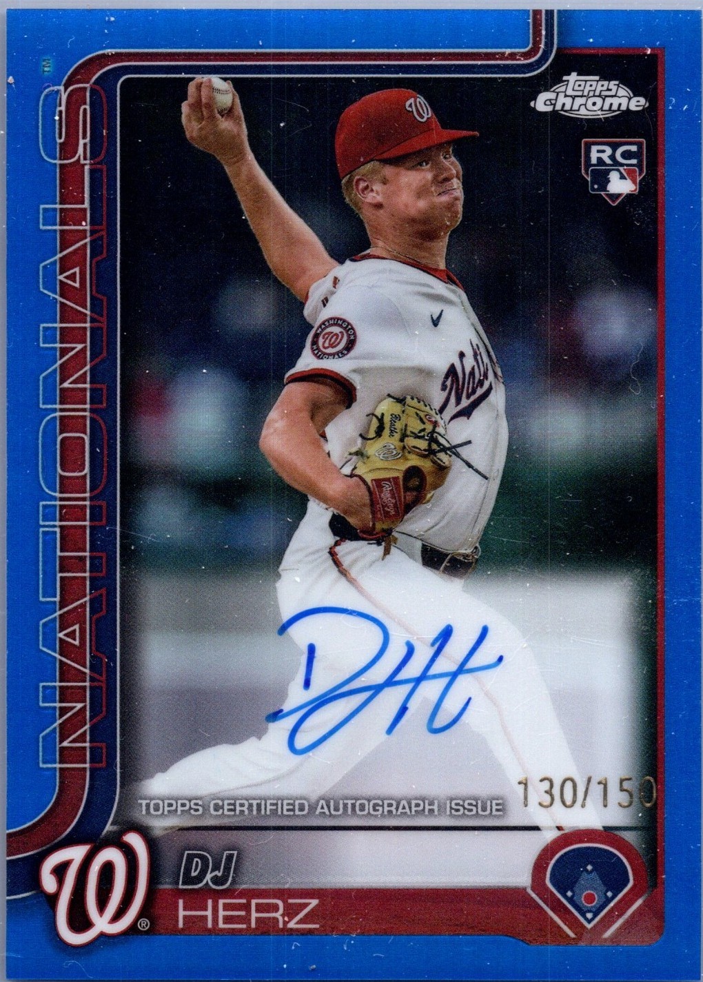 2025 Topps Chrome Update Series - Autographs DJ Herz #RA-DH Blue ...