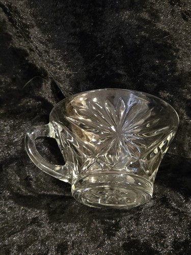 Vintage Anchor Hocking Clear Glass Prescut Star Of David Punch Cups Set ...